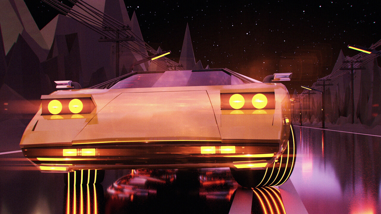 Outrun Car - Logo - Intro Maker